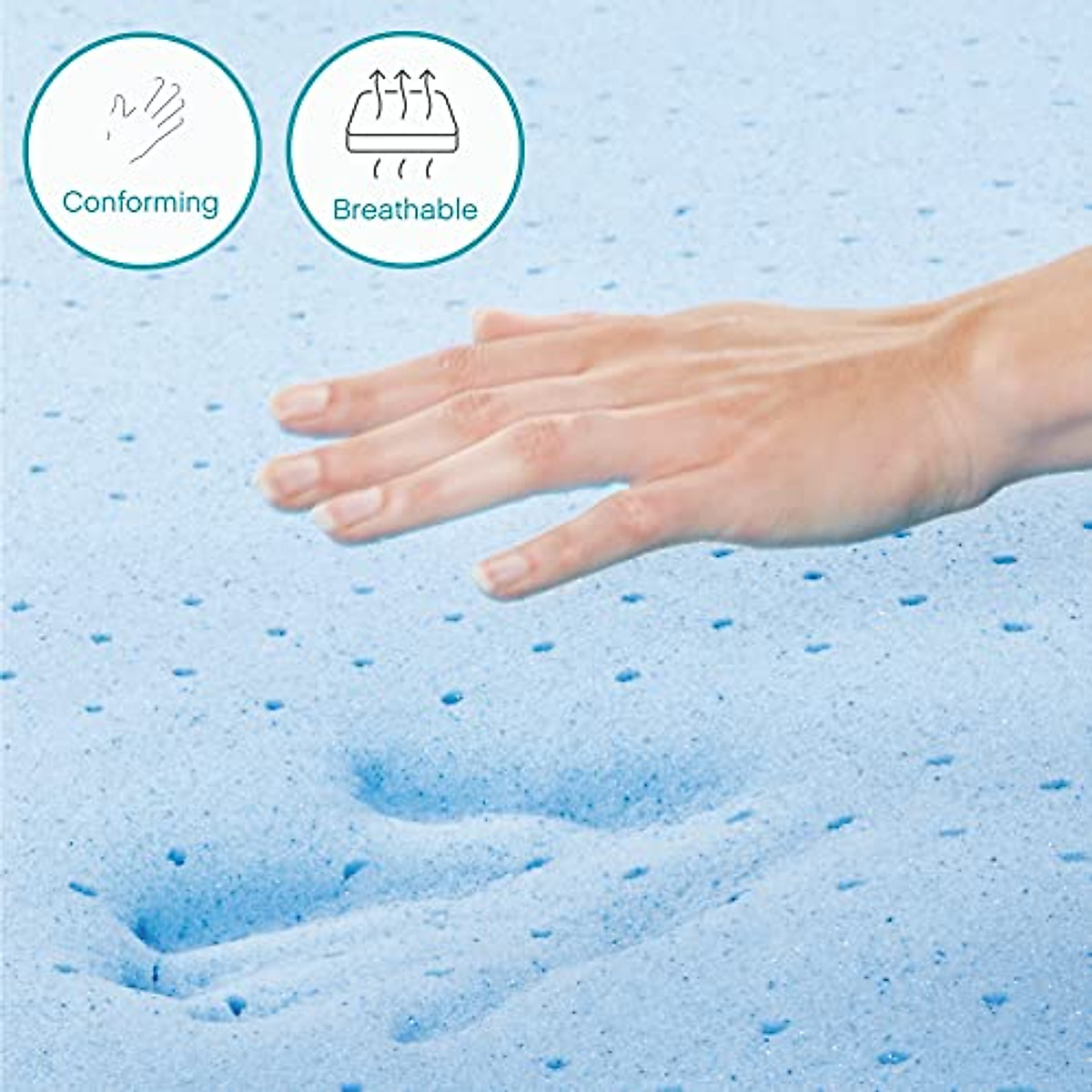 Classic Brands 4.5-Inch Cool Gel Memory Foam Replacement Mattress for Sleeper Sofa Bed Twin, Plush