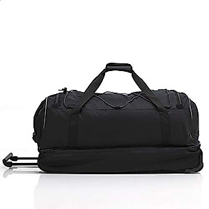 Travelers Club Adventure Rolling Travel Duffel Bag, Black, 22-Inch