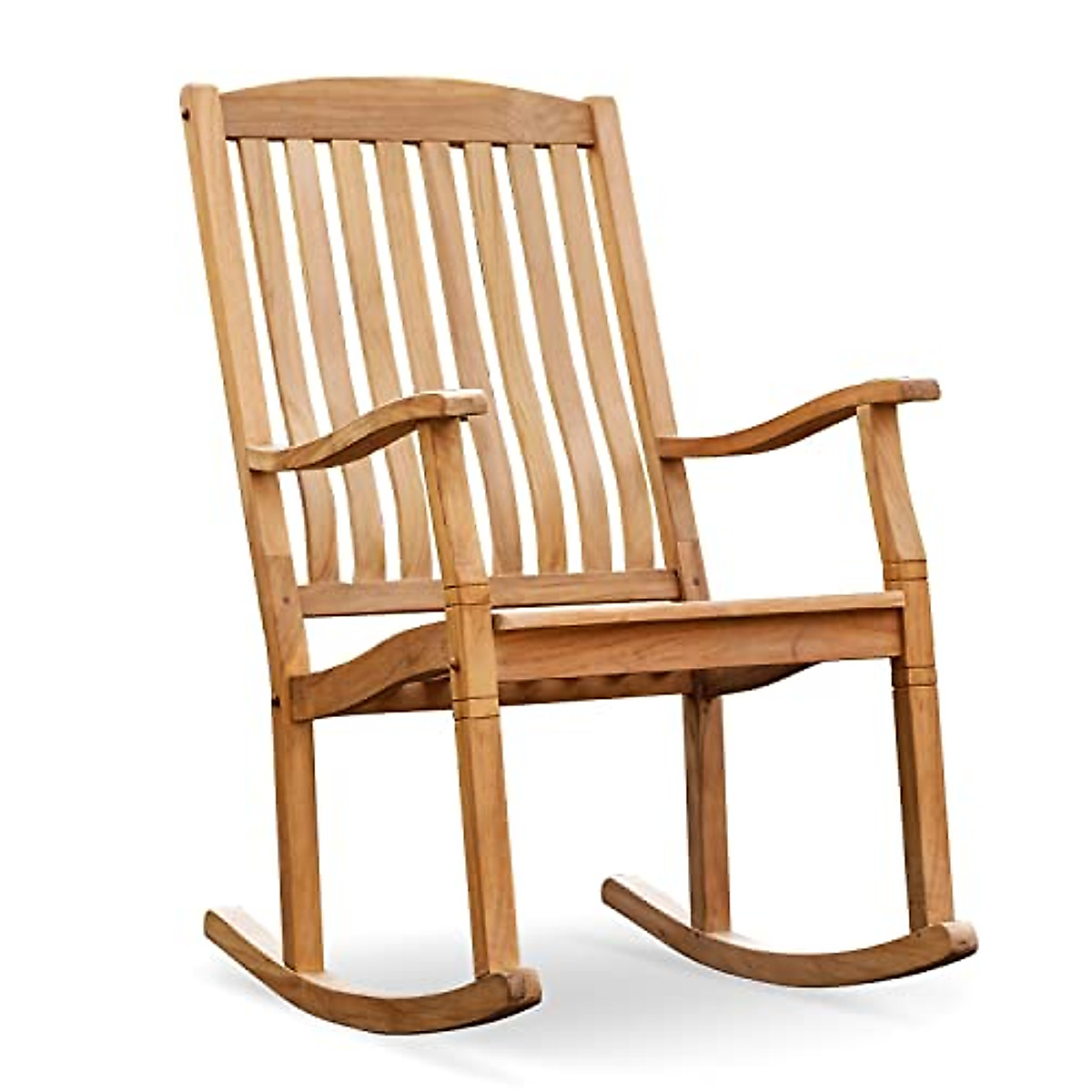 Cambridge Casual Wooden Arie Patio Porch Rocking Chair for Outdoor, Single Item/Natural Teak