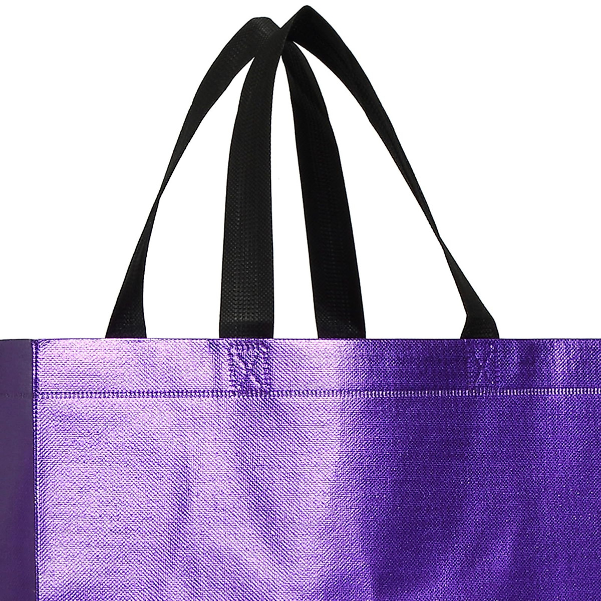 Tosnail 20 Packs Large Reusable Gift Bags with Handles, Purple Party Favor Bags, Shopping Tote Bag, Goodie Bags Present Bag for Weddings, Birthdays, Party, Event - Purple