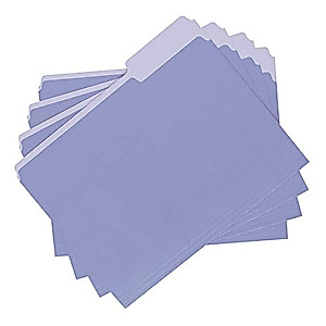 Amazon Basics File Folders, Letter Size, 1/3 Cut Tab, Lavender, 36-Pack