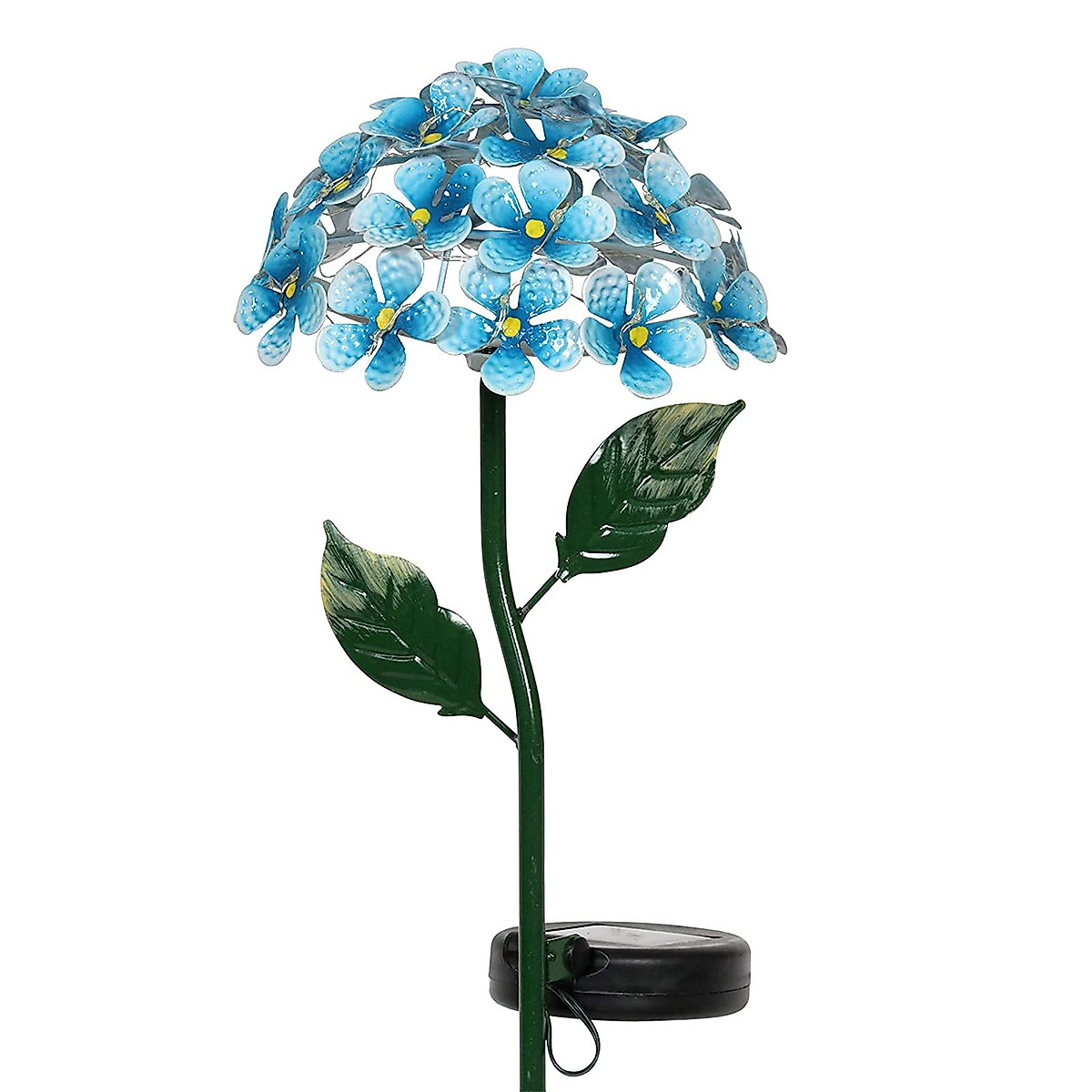 WONFAST Solar Hydrangea Lantern Garden Light, 26LED Solar Metal Artificial Hydrangea Flowers Landscape Lamp Ground Stake Lights for Outdoor Home Courtyard Wedding Party Christmas Decorations (Blue)
