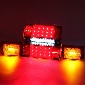 VINAUO Boat Trailer Lights, IP68 LED Trailer Light Kit with Trailer Wiring Harness Kit, 2 Amber Trailer Lights for Camper Truck RV Boat Snowmobile Over 80" Inches