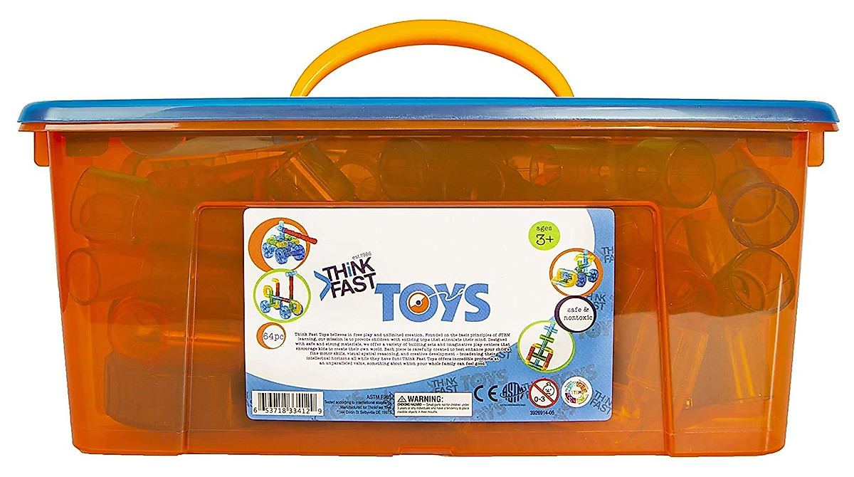 Think Fast Toys Translucent Plastic Tube Set - STEM & Learning Toys