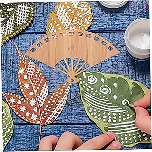 EXCEART 6pcs Bookmark Stocking Stuffers for Students Holiday Hanging Pendant Students Stationery Graffiti Bookmarks DIY Blank Bookmarks DIY Bookmark Bookmarks for DIY Christmas Brown Wood