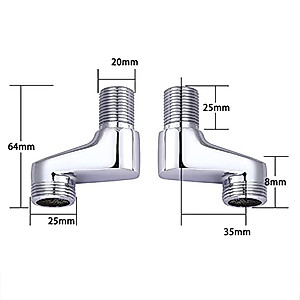 Bathtub Faucet Adapter g1/2 Male to g3/4 Female Brass 3/4" 1/2" Bathroom Faucet Adjustable Swing arms Bathtub spout Adapter,Chrome B Bathroom Accessories (Color : Chrome B)