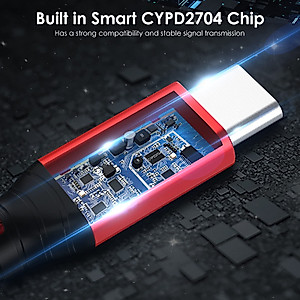 Dbilida 240W for Thunderbolt 3 Cable 40Gbps 6.6 ft, USB C Cable with PD 3.1, Single 8K/5K@60Hz, 4K 144Hz Dual 4K for iPhone 15/Plus/Pro/Pro Max, eGpu,MacBook Pro, Docking, Hub, SSD