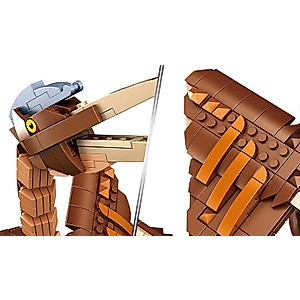 General Jim's Dinosaur Set Pterodactyl and Fossil with Display Stand 2 in 1 Posable Building Blocks Toy Bricks Set - for Teens and Adults