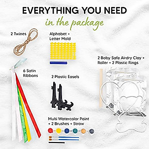 Baby Hand and Footprint Kit - Dog Paw Print Kit, Personalized Baby Footprint Kit, Baby Handprint Ornament Kit, Clay Handprint Ornament Kit for Babies, Baby Shower Gifts for Boys, Girls (with Love)