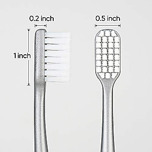 Mcuy Ultra Soft Nano Toothbrush for Sensitive Teeth and Gums Care, Extra Soft Silko Toothbrush for Adults and People with Braces, 4 Count