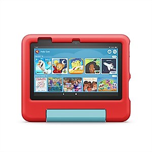 Amazon Kid-Proof Case for Fire 7 tablet (Only compatible with 12th generation tablet, 2022 release) - Red