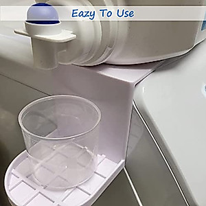 [2 Pack] Laundry Detergent Cup Holder, Laundry Detergent Drip Catcher to Keeps Room Tidy, No More Leaks or Mess, Laundry Soap Station Organizer Tray Catcher, Sturdy Laundry Room Dispenser Tool