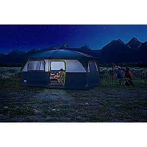 Coleman Prairie Breeze Lighted Cabin Tent, 9-Person , 84″ H x 120″ W x 168″ D.