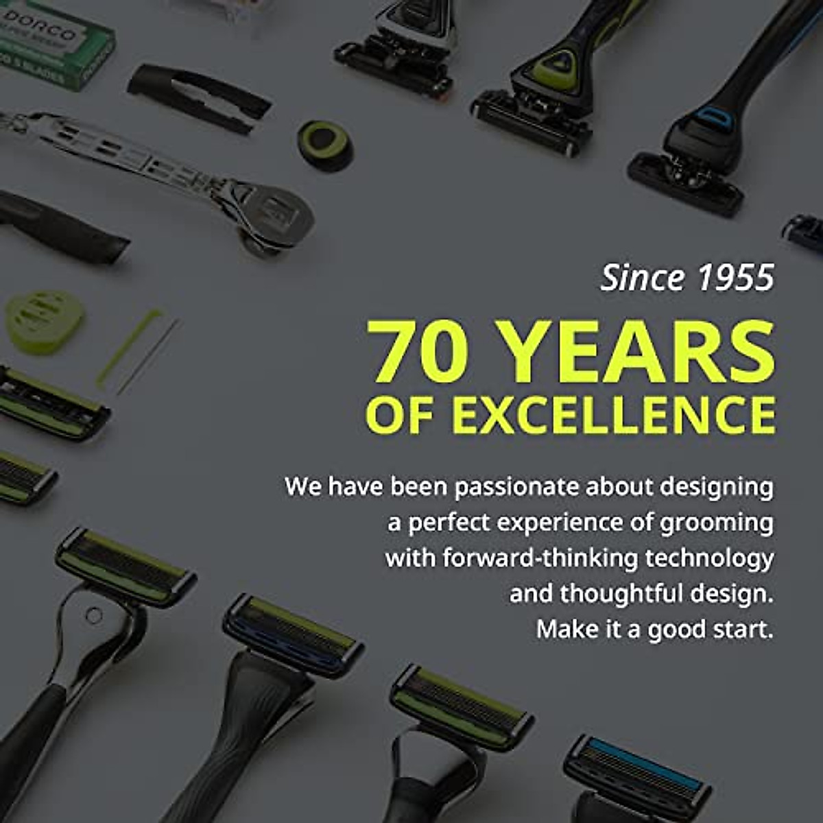 DORCO Pace 6 Sport - Six Blade Razor System with Trimmer and Pivoting Head (2 Replacement Handles Only (No Blades))