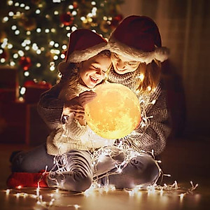 Moon Lamp for Adults 3D Magical Globe Ball for Space Decor - Classical Moon Night Light - Dimmable and Touch Control Design,Birthday Father's Day Gifts for Women,Kids,Child and Baby Home Decor