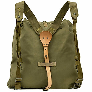 Original Czech army vintage backpack with Y straps suspenders M60 canvas daypack rucksack retro hiking buschraft