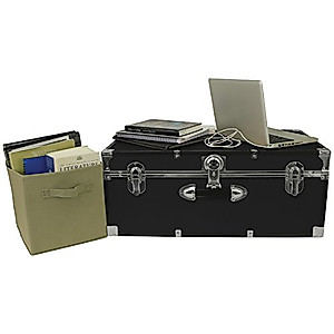 Seward Trunk College Dorm and Camp Storage Footlocker, Black, 30-Inch (SWD5120-10)