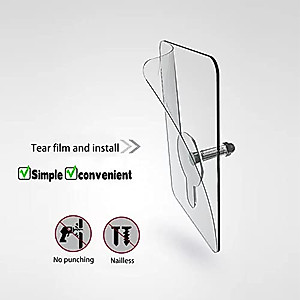 Chris.W 12Pcs Wall Screw Nails Stickers No Drilling No-Trace Wall Mount Hanging Nails Heavy Duty Reusable Adhesive Sticky Screw for Shower Room Bathroom Kitchen Shelf Basket Mouting(10MM)