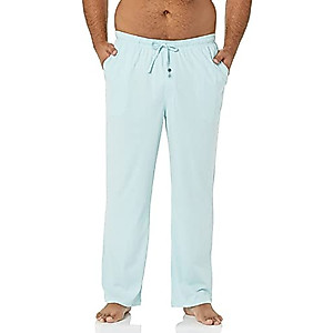 Amazon Essentials Men's Knit Pajama Pant, Light Blue, Large