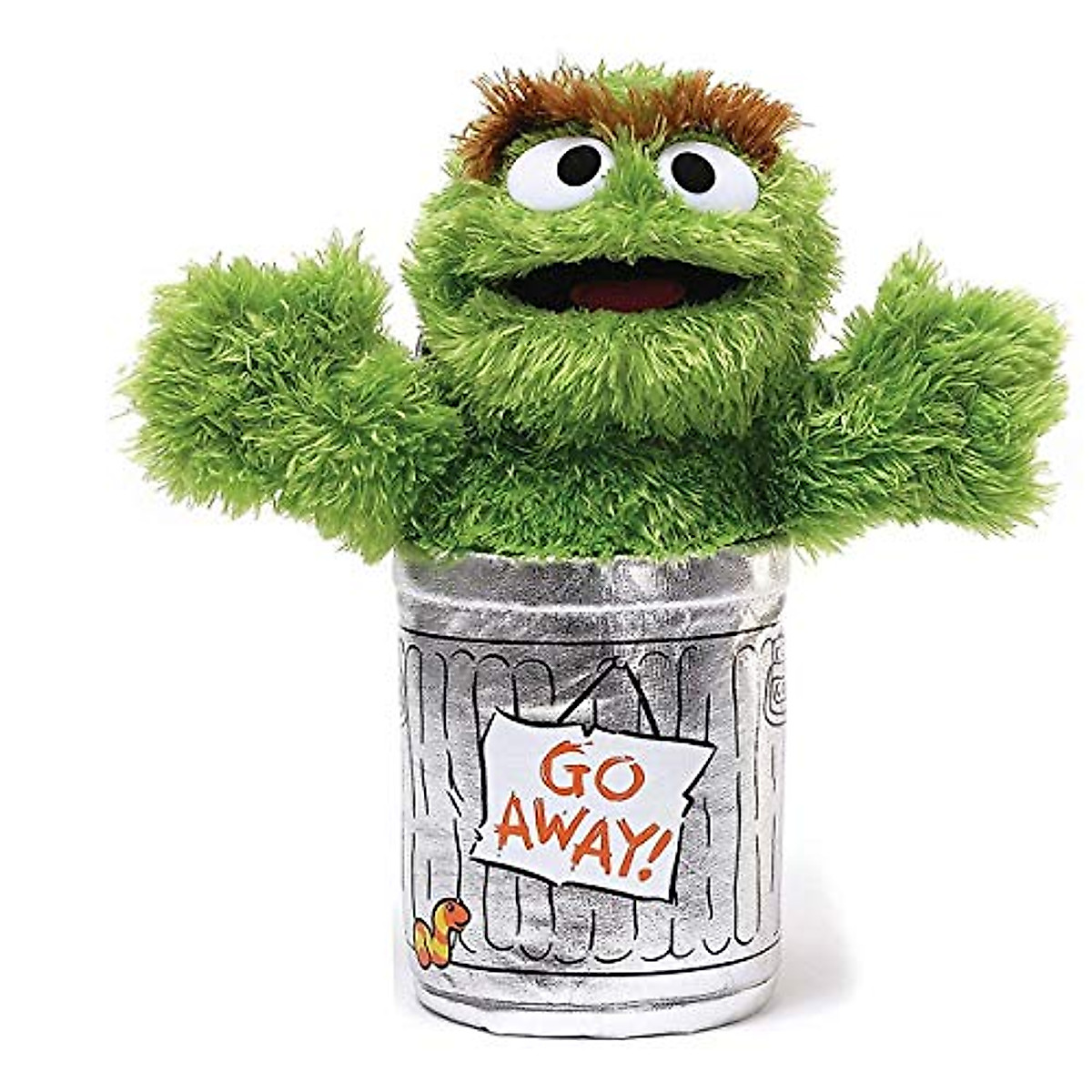 GUND Sesame Street Official Oscar The Grouch Muppet Plush, Premium Plush Toy for Ages 1 & Up, Green/Silver, 10”