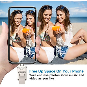 EATOP USB 3.0 ,512GB flash drive Photo Storage memory stick Thumb Drive Compatible with iPhone iPad Android and Computers (Silver)