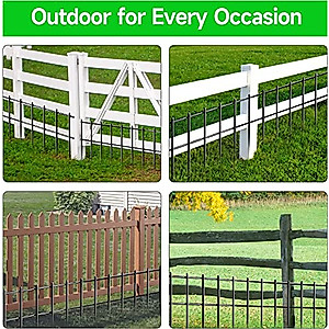 Garden Fence 15 Pack, Rustproof Wire Dog Fences for Yard, No Dig Fence Panel Animal Barrier 20x10-inch, Decorative Metal Fencing Rabbits Fences, Garden Fencing for Landscape Patio Outdoor Décor