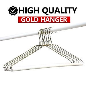 16" Inch Strut Hanger 14.5 Guage - Gold | for Dry Cleaners or Home (50 Pack)