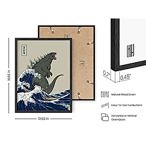 HAUS AND HUES Framed Japanese Art Wall Decor Japanese Wall Art for Boys Room, Japanese Style Wall Art, Movie Prints Painting and Posters for Walls (Black Framed, 12x16)