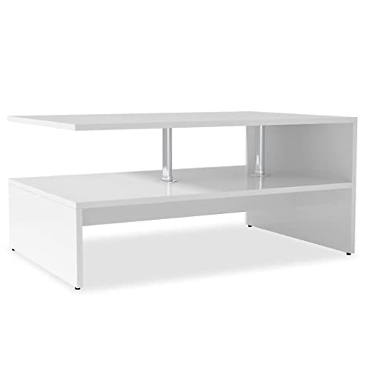 UTSRABFA Living Room Table Coffee Table Storage Tables Console Table Engineered Wood 35.4"x23.2"x16.5" Whitefor Living Room,Home,Office,Living Meeting Room