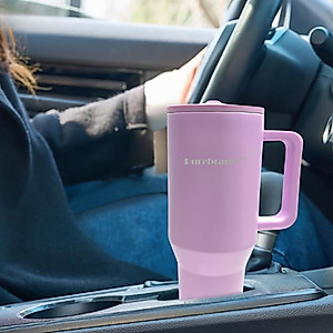 40 oz Tumbler. 100% Leak-Proof Splash-Proof Spill-Proof Lid with Handle and Flip Straw. Double Wall Vacuum Insulated Stainless Steel for Hydration at Home Office Car Gym and Playgrounds (Lilac)