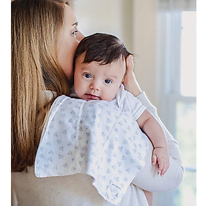 Burts Bees Baby Infant Burp Cloths, 100% Organic Cotton Extra Absorbent Soft Fabric Drool Cloths, 5-Pack Newborn Must-Have Essential Large Burping Cloths, One Size 17 x 11.75 Inches