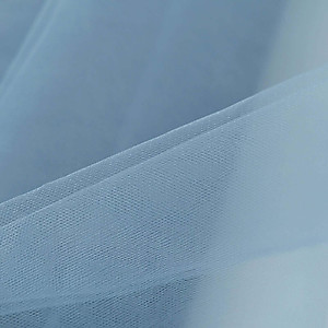 Efavormart 54" x 120 feet Extra Large Wedding Tulle Bolt for Party Decorations Banquet Event Sewing DIY Crafts Fabrics - Dusty Blue