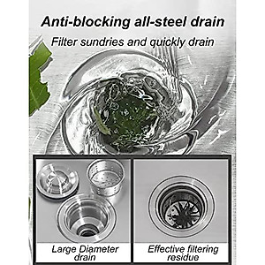 Free Standing Stainless-Steel Single Bowl Kitchen Sink Commercial Restaurant Sink with Faucet Combo with Strainerportable Handwashing Station for Restaurant Laundry Room Backyard (Color : Hot and col