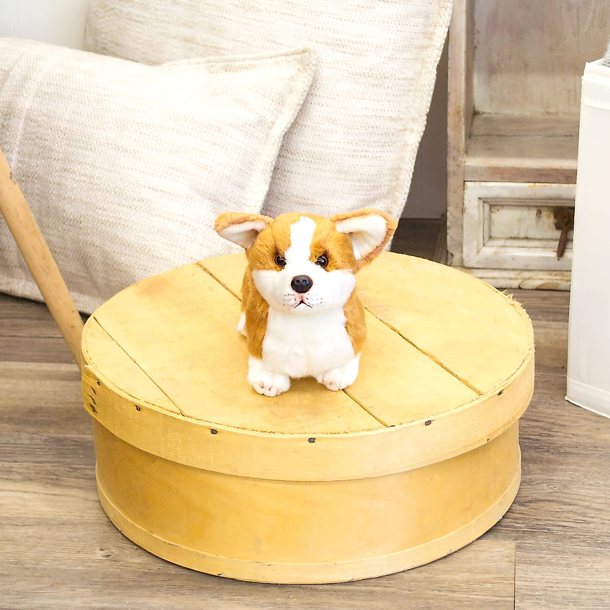 Nat and Jules Standing Small Corgi Dog Children's Plush Stuffed Animal Toy