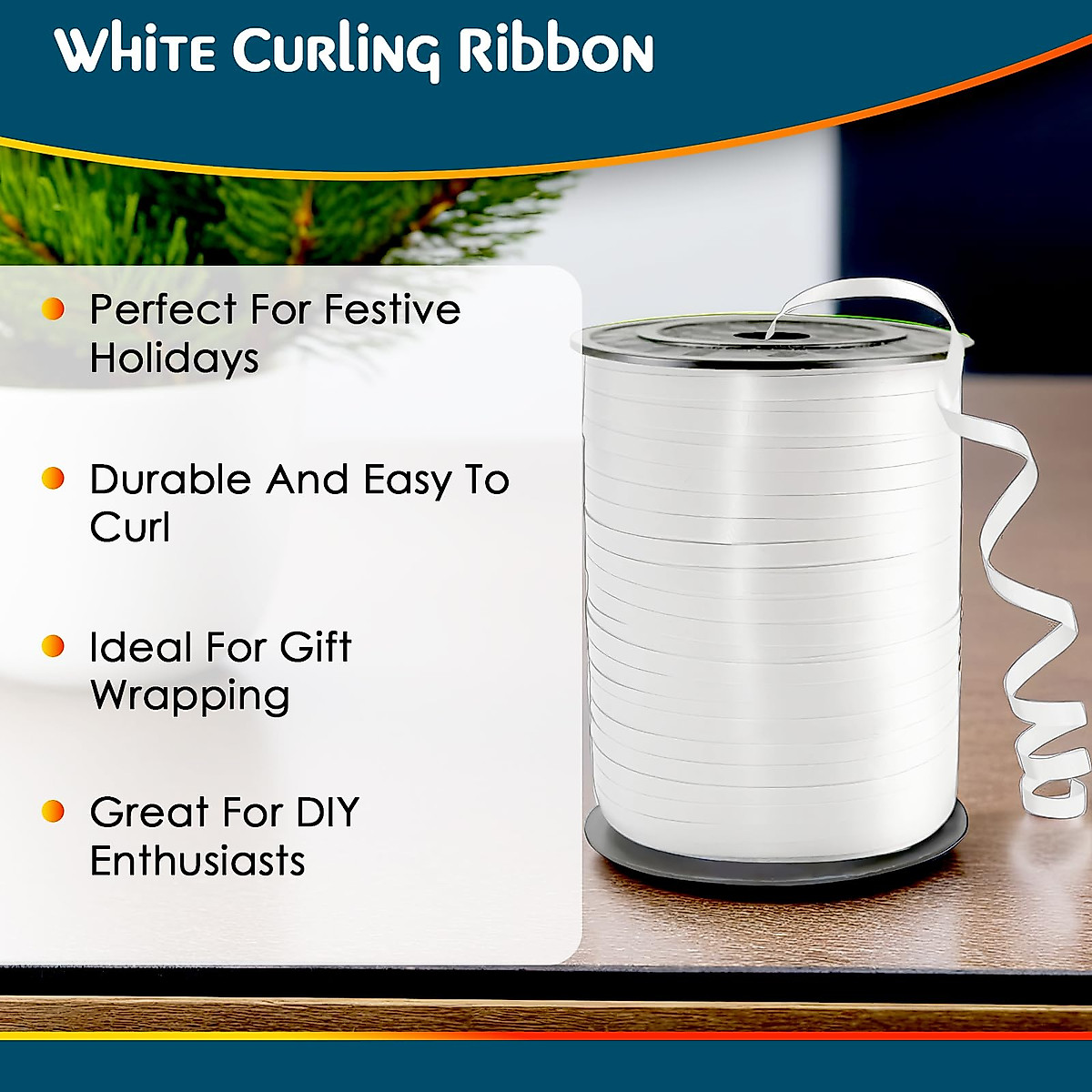 Unique White Curling Ribbon 100yds