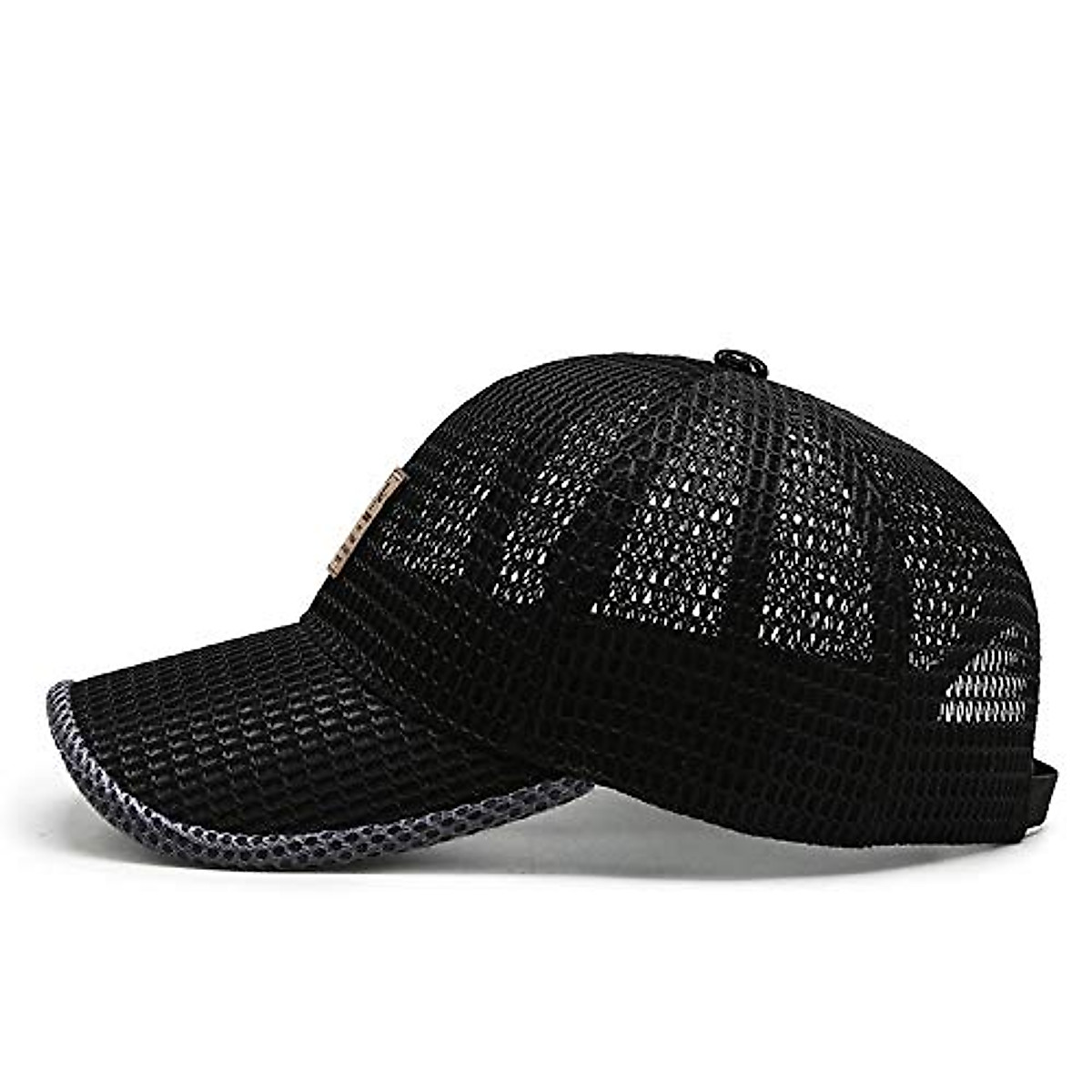 FASHIXD Summer Mesh Baseball Cap - Unisex Trucker Hat for Outdoor Sports and Running - 1-Black