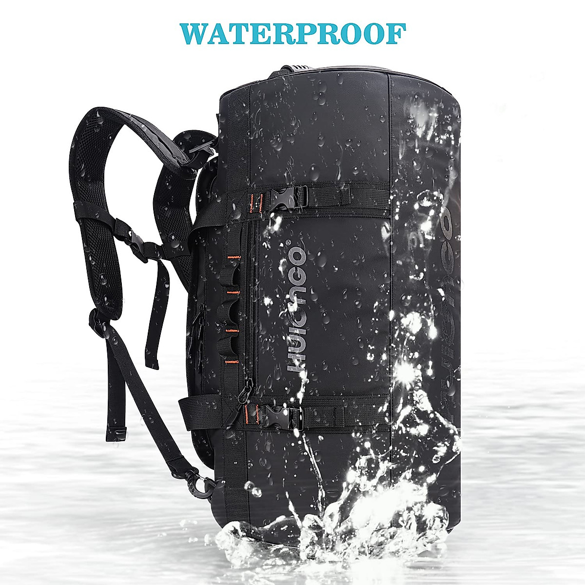 Hulongo Waterproof Duffel Bag Backpack Gym Bag Backpack for Men with Shoe Compartment 32lL