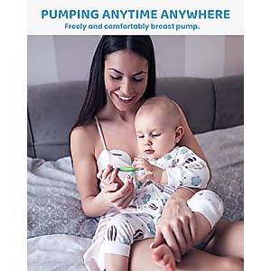 NICEGREEN LIFE Breast Pumps Hands-Free, Wearable Breast Pump for Breastfeeding, 3 Modes & 12 Levels with LED Display, Low Noise with Memory Function Electric Rechargeable Pump