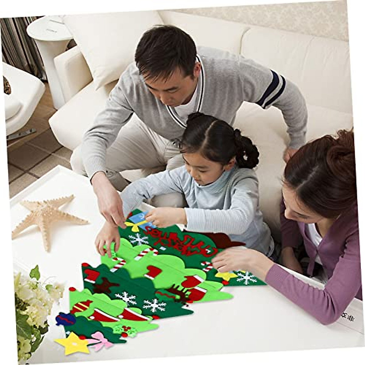 SAFIGLE 1pc DIY Christmas Tree Baby Educational Home Decoration Wall Sticker Decor Baby Christmas Nativity Ornaments for Kids Christmas Tree Hanging Christmas Tree Decor DIY Prop