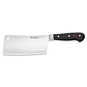 Wusthof Classic Full Tang Cleaver, 6", Black, Stainless