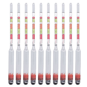 10pcs Triple Scale Hydrometer Alcohol Meter Brewing Tools for Restaurant Home Brewing