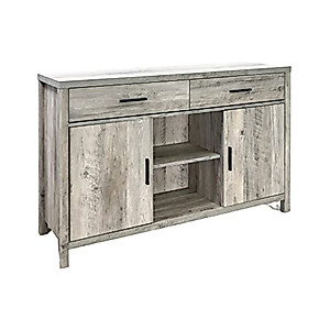 ICE ARMOR 99-78108FV-GreyPine 47" W Sideboard Storage Modern Dining Server Cupboard Buffet Table with Two Cabinets and Drawers in Grey Pine Finish