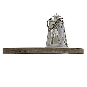 InPlace Shelving 9602052E Floating Corner Shelf with Invisible Brackets, 18", Driftwood