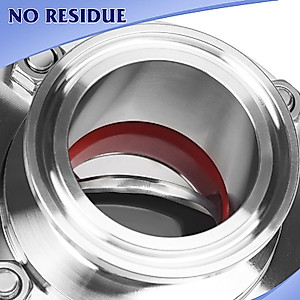 JMCOLMT 2 Inch Butterfly Valve 2 Pcs Sanitary Stainless Steel 304 with Trigger Handle Tri Clamp Butterfly Valve