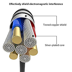 Pasow 3.5mm Stereo Audio Plug to Plug Cable Male to Male cable (15 Feet)