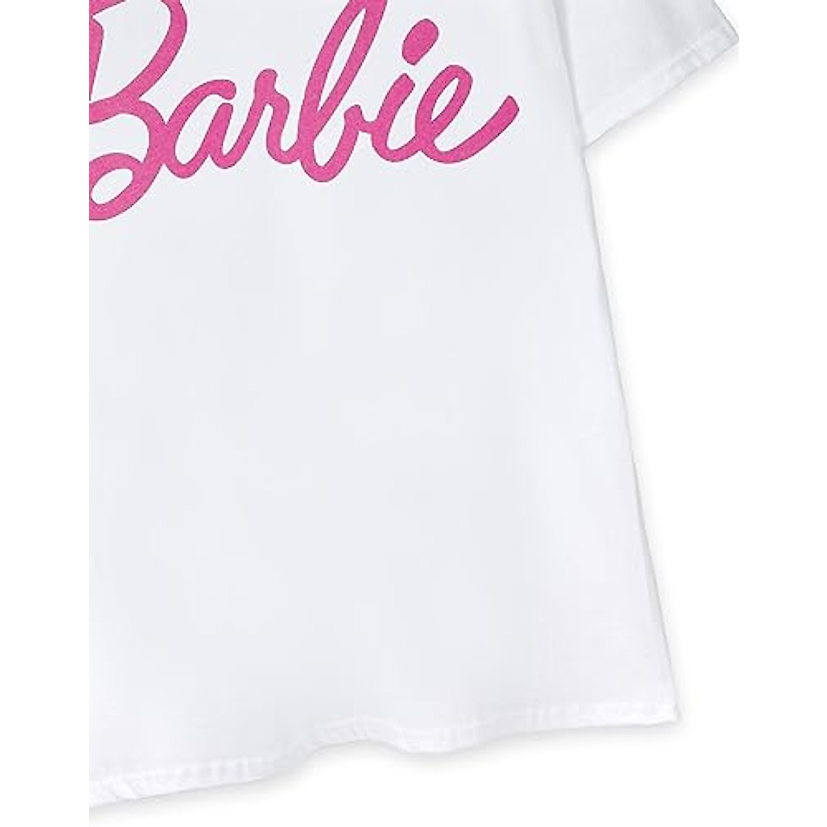 Barbie Women's White Logo Tee | Iconic Brand | Fashionable Retro Top | Comfortable Fit Movie Merchandise - X-Large
