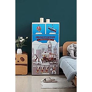 Vividness Plastic Drawers Dresser,Tall Dresser,Sturdy Organizer Unit,Easy Pull Closet Drawers,Storage Cabinet for Clothing,Nursery,Bedroom-6 Drawers (London)