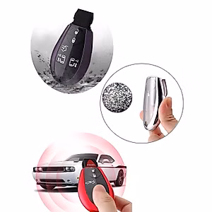 Horande TPU Protector Key Fob Cover Case fit for Dodge Ram 1500 2500 3500 Charger Challenger Durango Grand Caravan Journey Chrysler Town and Country Keyless Entry Key Fob (Blue)