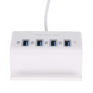 4 Port Multiple Interfaces USB Hub OTG Adapter for Phone Tablet Desktop with 480Mbps Data Transmissiom Rate, Strong Compatibility.
