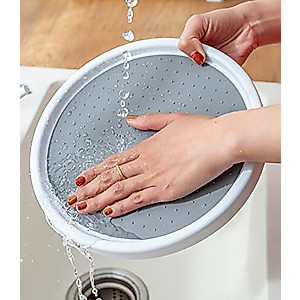 4 Pack Lazy Susan Turntable, 10 Inch Non-Slip Lazy Susan Cabinet Organizer, Rotating Spice Rack for Cabinet, Pantry, Countertop, Fridge, Vanity, Bathroom